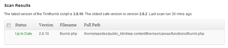 Timthumb Vulnerability Scanner Plugin