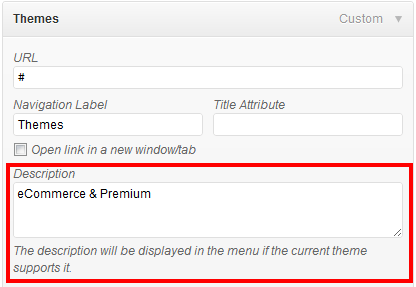 2 Ways To Add a Description Below Each Nav Menu Item