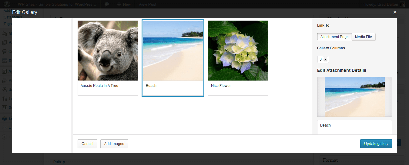 WordPress Image & Gallery Features Explained – Version 3.5 Beta Media