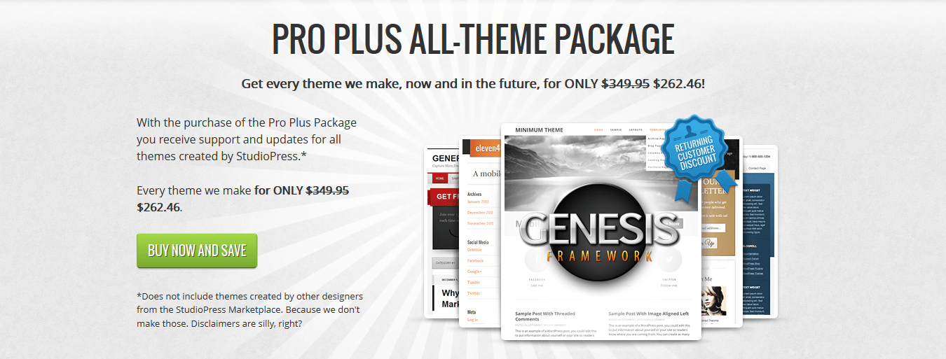 StudioPress All Themes Package $262.46