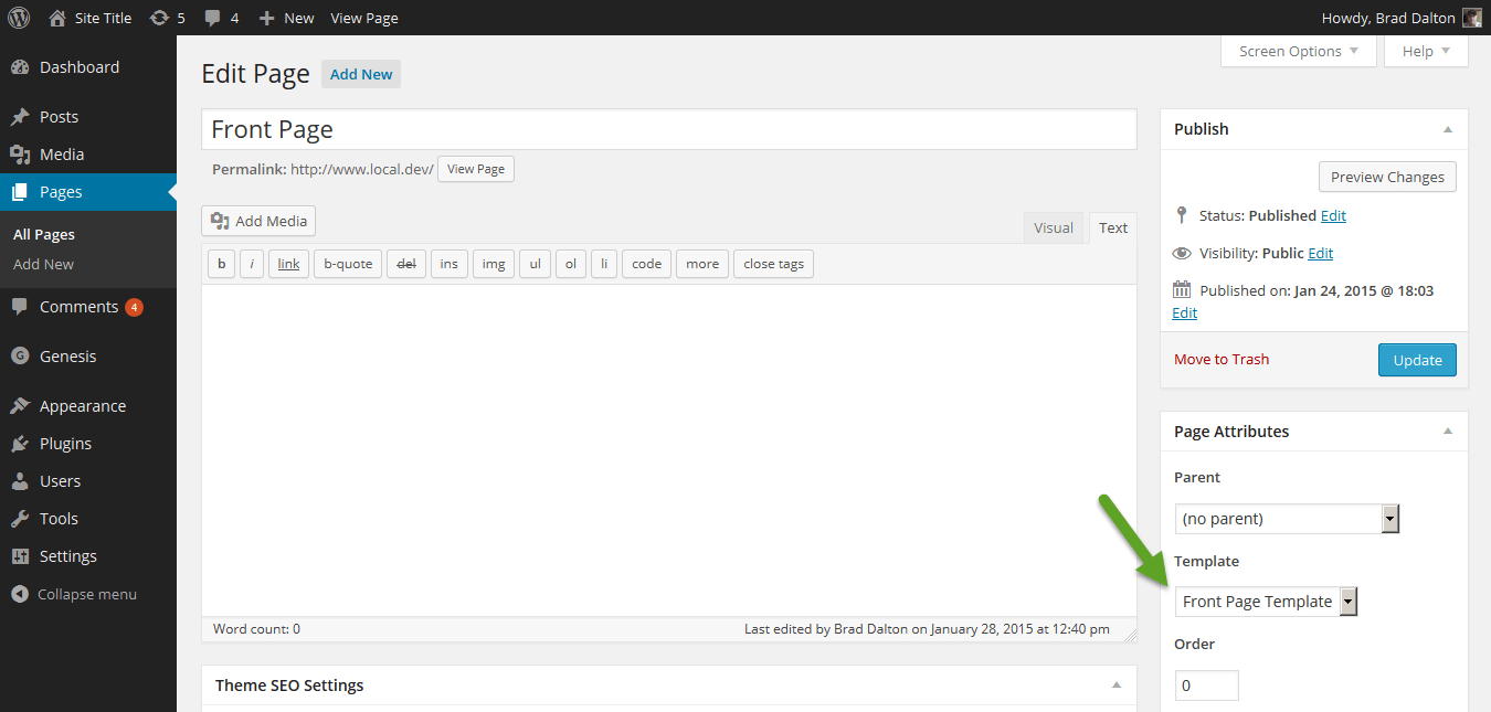 Add Pagination Before Loop On Posts Page When Using Static Front Page