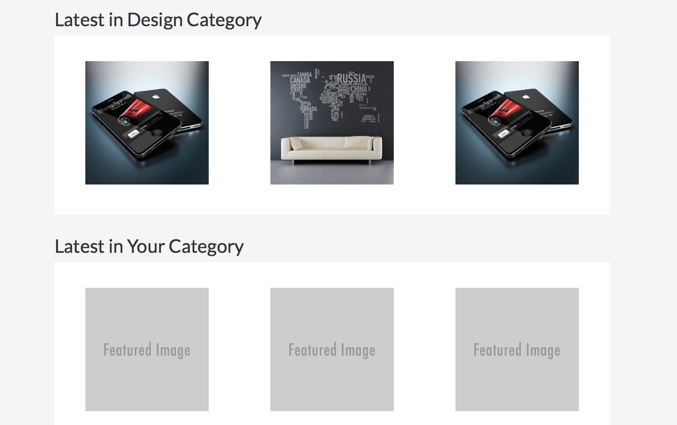 Display Featured Images From Posts In Each Category On 1 Page
