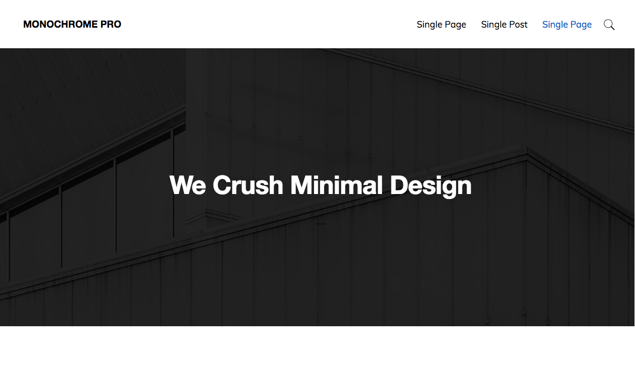Monochrome Pro Image After Header On Single Pages