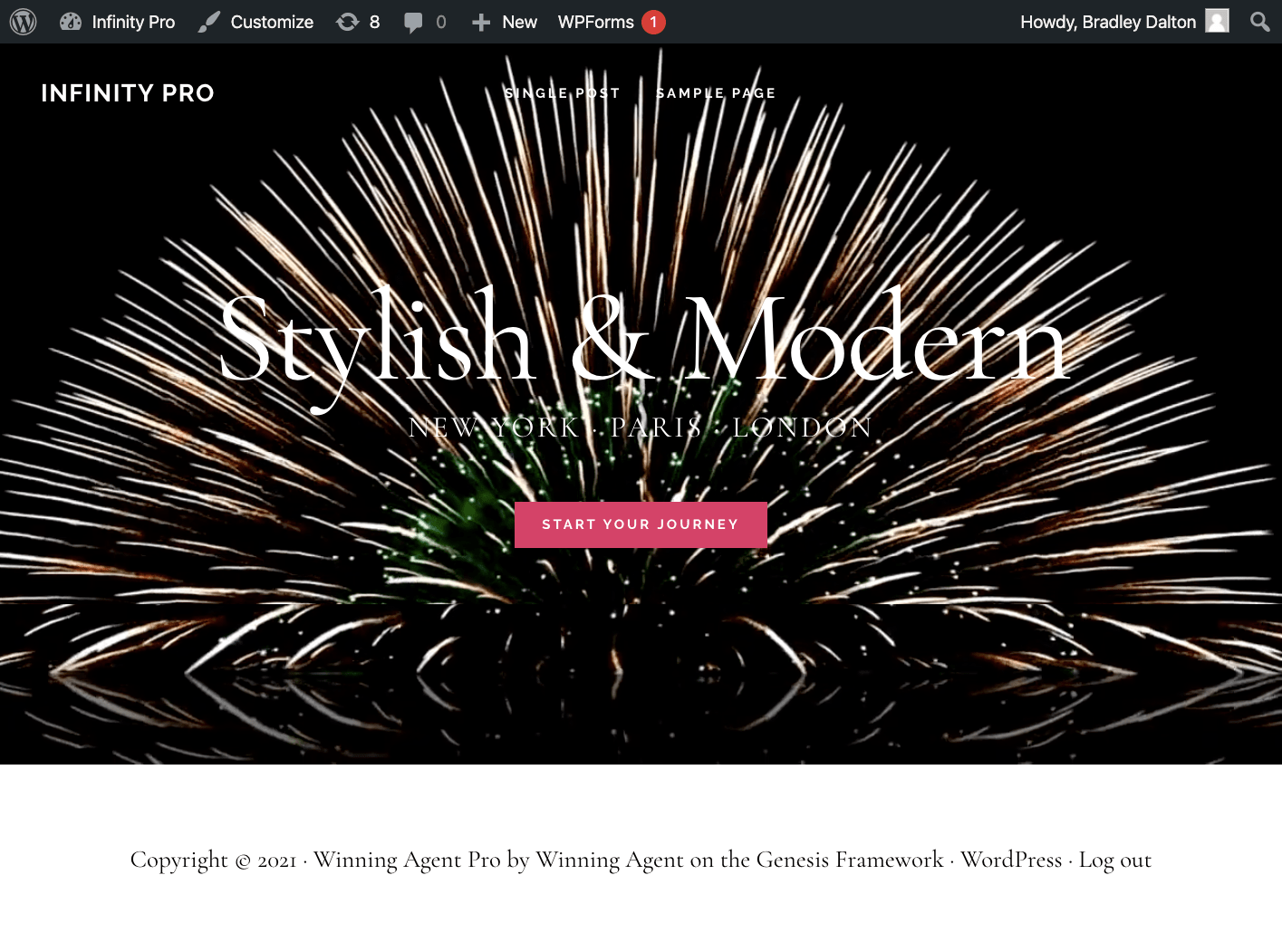 Infinity Pro Front Page 1 Autoplay Video Loop Background