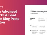 New Advanced Blocks And Load More Blog Posts Button Stackable