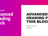 Advanced Heading Block For Wordpress Stackable
