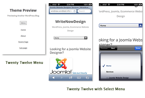 How to Add a Responsive Select Menu to WordPress Twenty Twelve Template