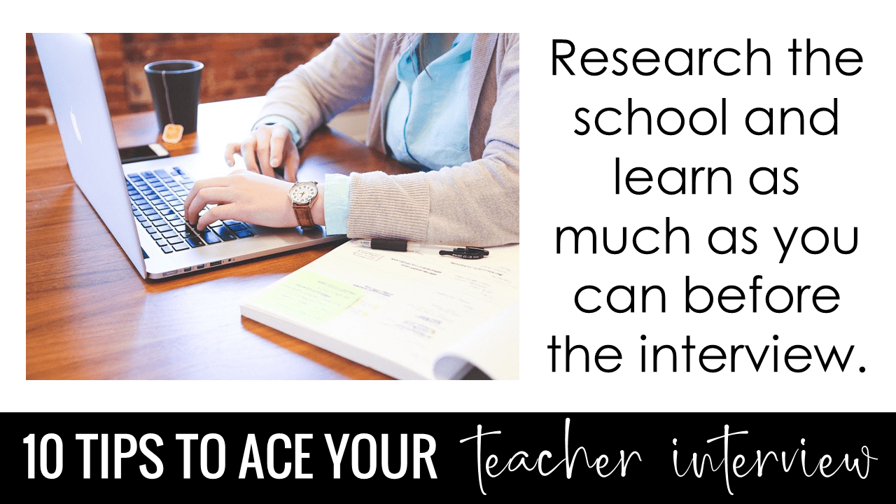 10 Tips to Ace Your Teacher Interview - Write on With Miss G