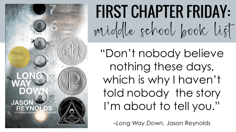 First Chapter Friday: Middle School Book List PART 2 - Write on With Miss G