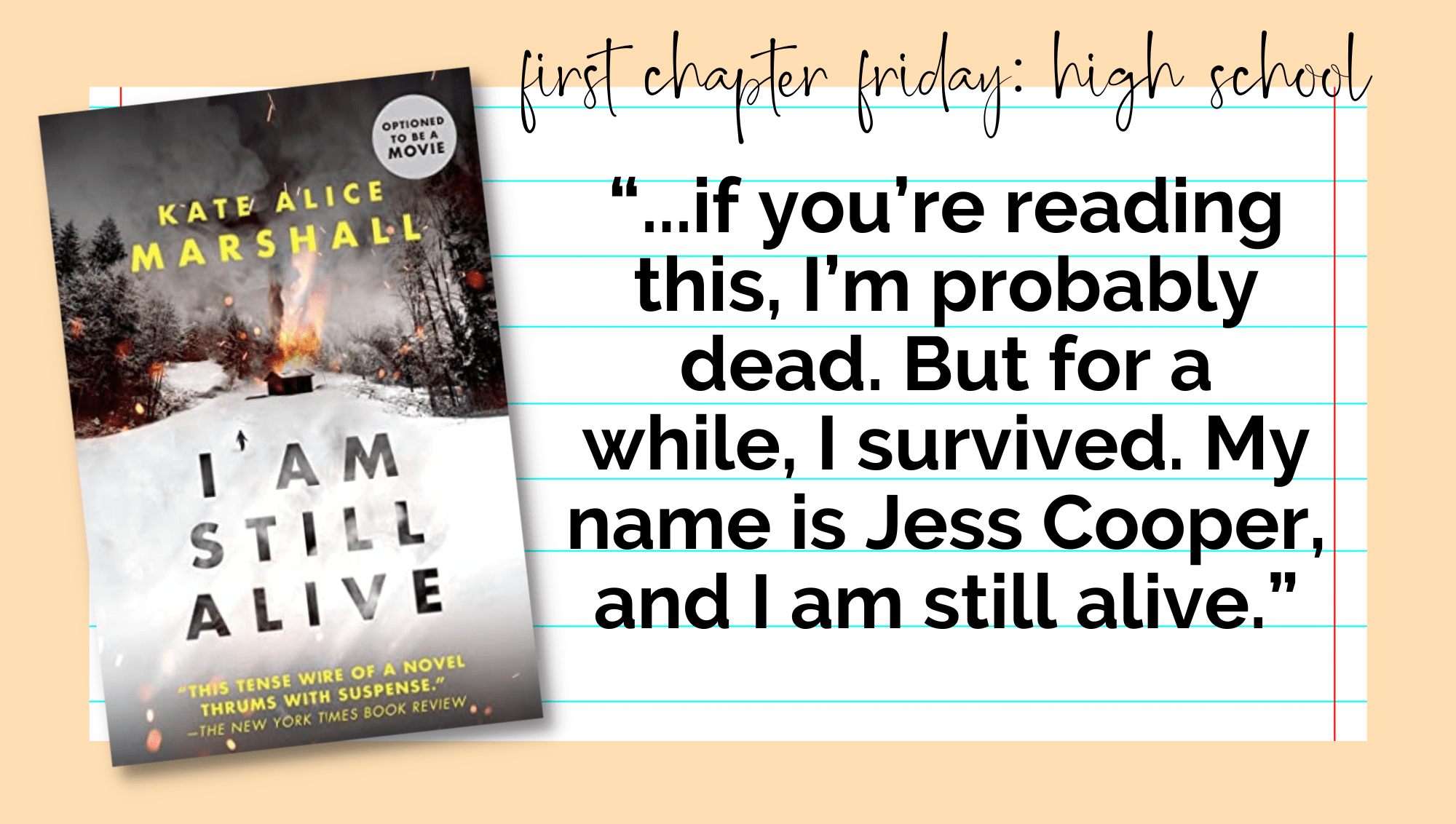 First Chapter Friday: High School Book List (Part 2) - Write on With Miss G