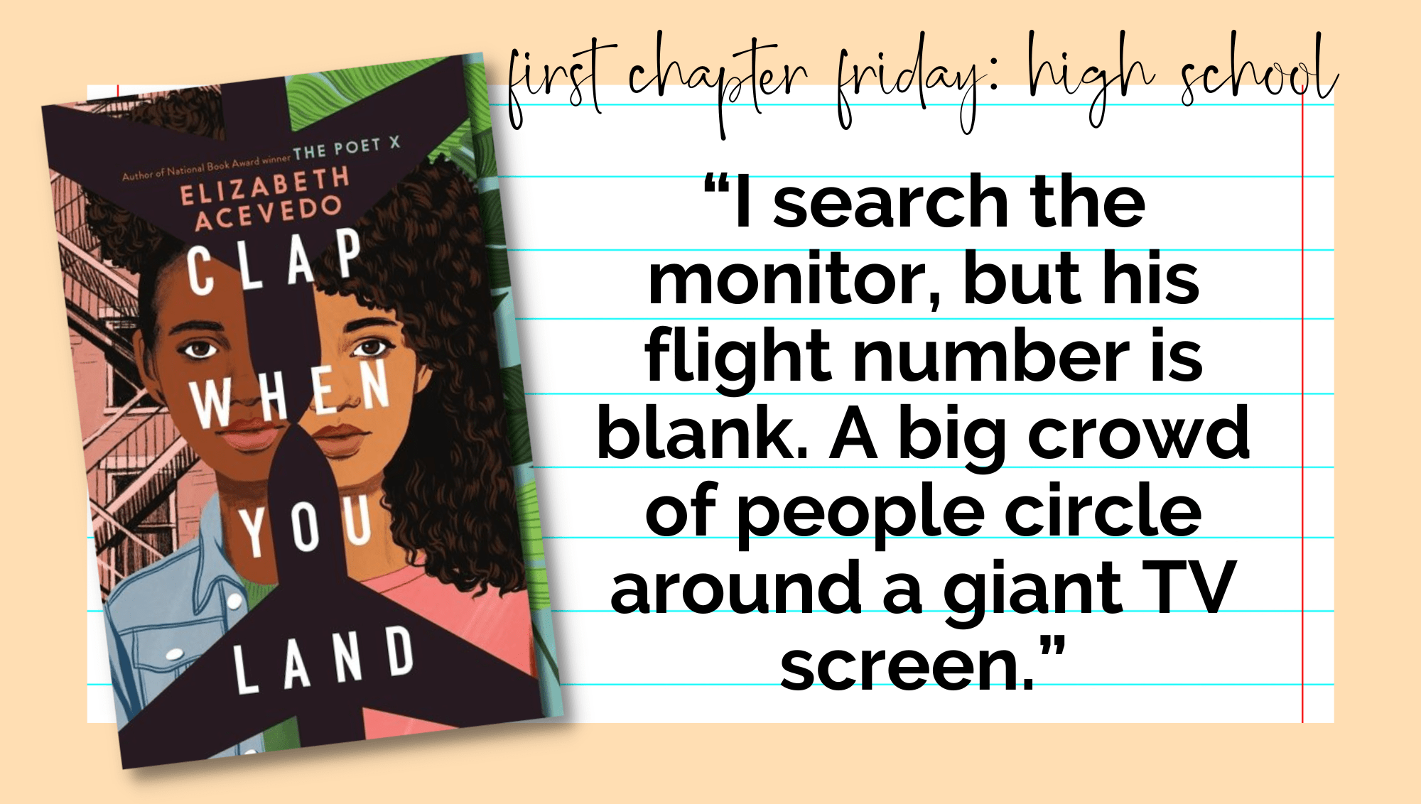 First Chapter Friday: High School Book List (Part 2) - Write on With Miss G