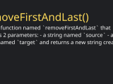 Removefirstandlast 100 Js Functions