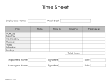 Printable Weekly Timesheet Template Printable Blank World Printable