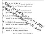 Pattern Maths Worksheets