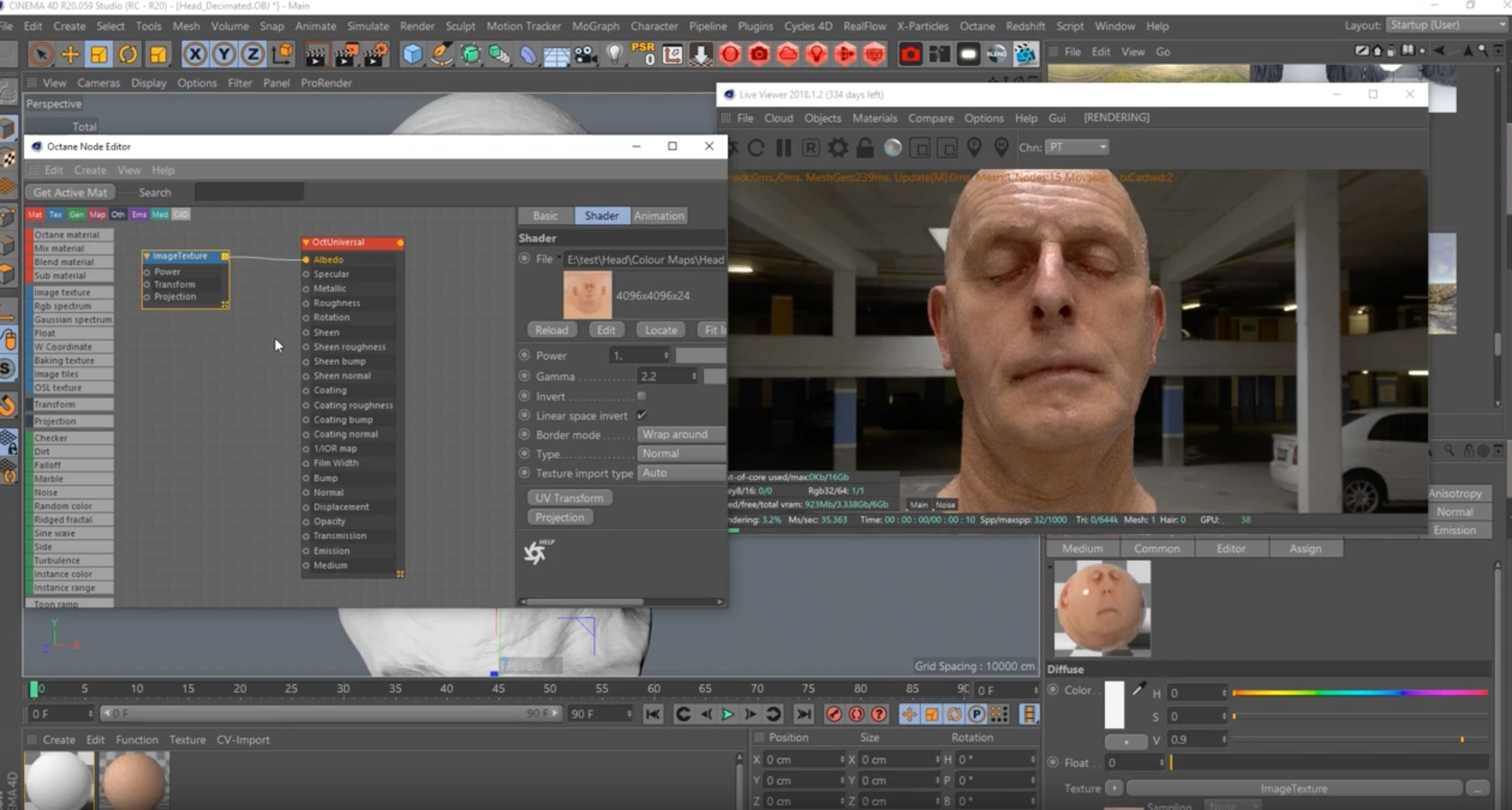 Skin Shaders in C4D with Octane & Redshift - 3DArt