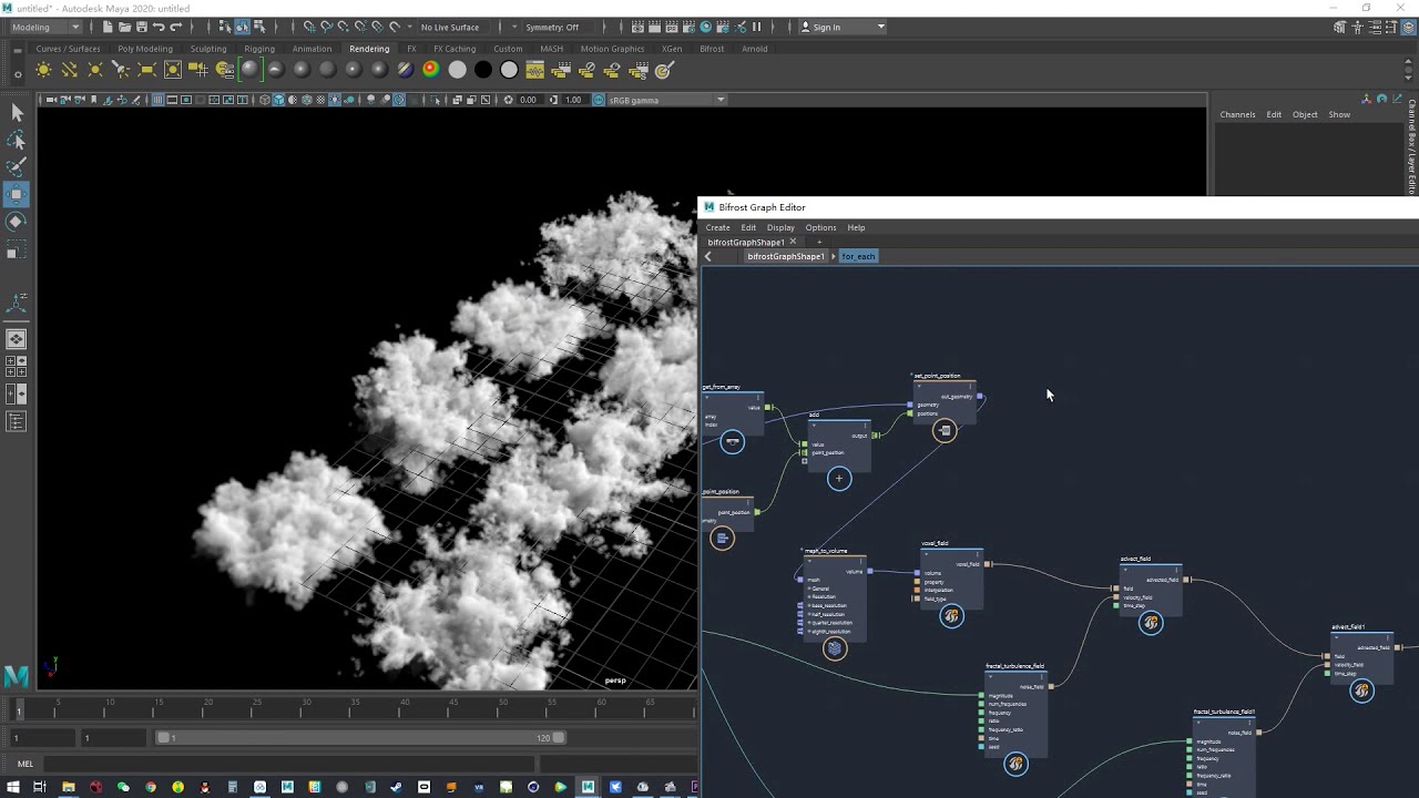How to create Clouds in Maya using Bifrost - 3DArt