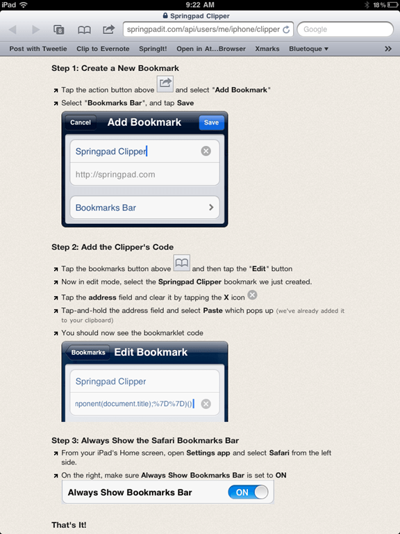 Springpad Mobile Clipper is the (Near) Seamless Content Clipper You’ve ...