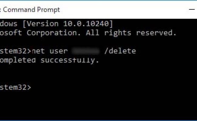 How To Delete User Account In Windows 10 Using Command Prompt Tutorial 9578
