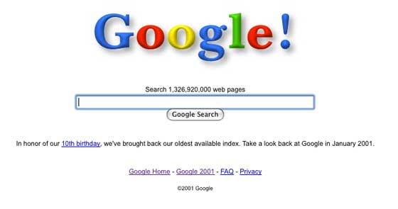 Google pour les nostalgiques | ASLN. Aujourd'hui Sur Le Net