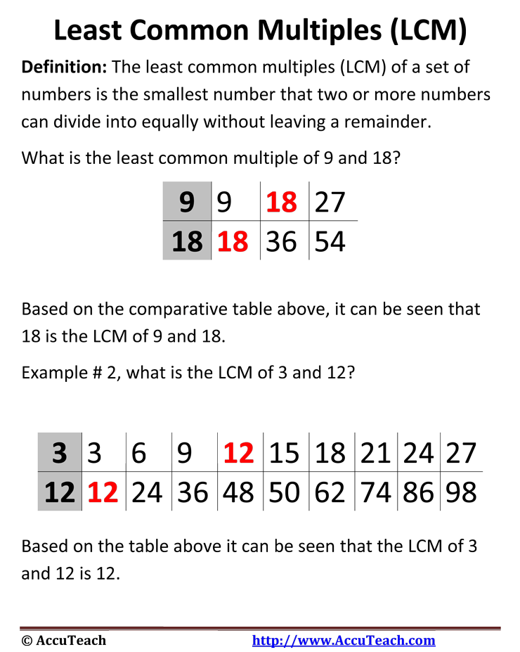 Least Common Multiples LCM AccuTeach least-common-multiples-lcm-accuteach