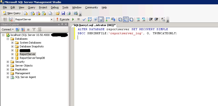 Shriking Your Sql Log File