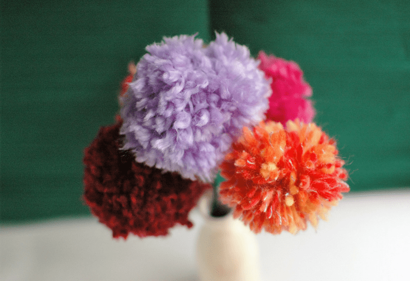 How to Make Easy DIY Pom Pom Flowers - A Dreamy Fantasy