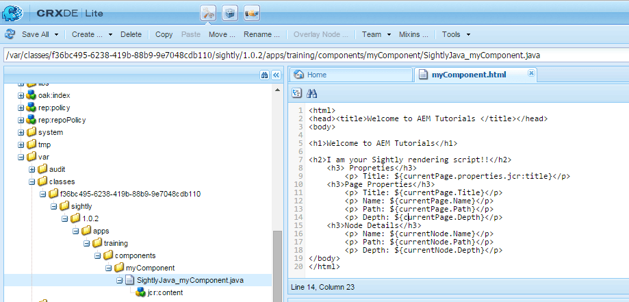 Create A Basic Sightly Component In Aem Aem Cq5 Tutorials 6501