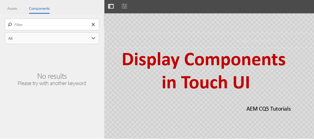 Display Components in Touch UI – AEM CQ5 Tutorials