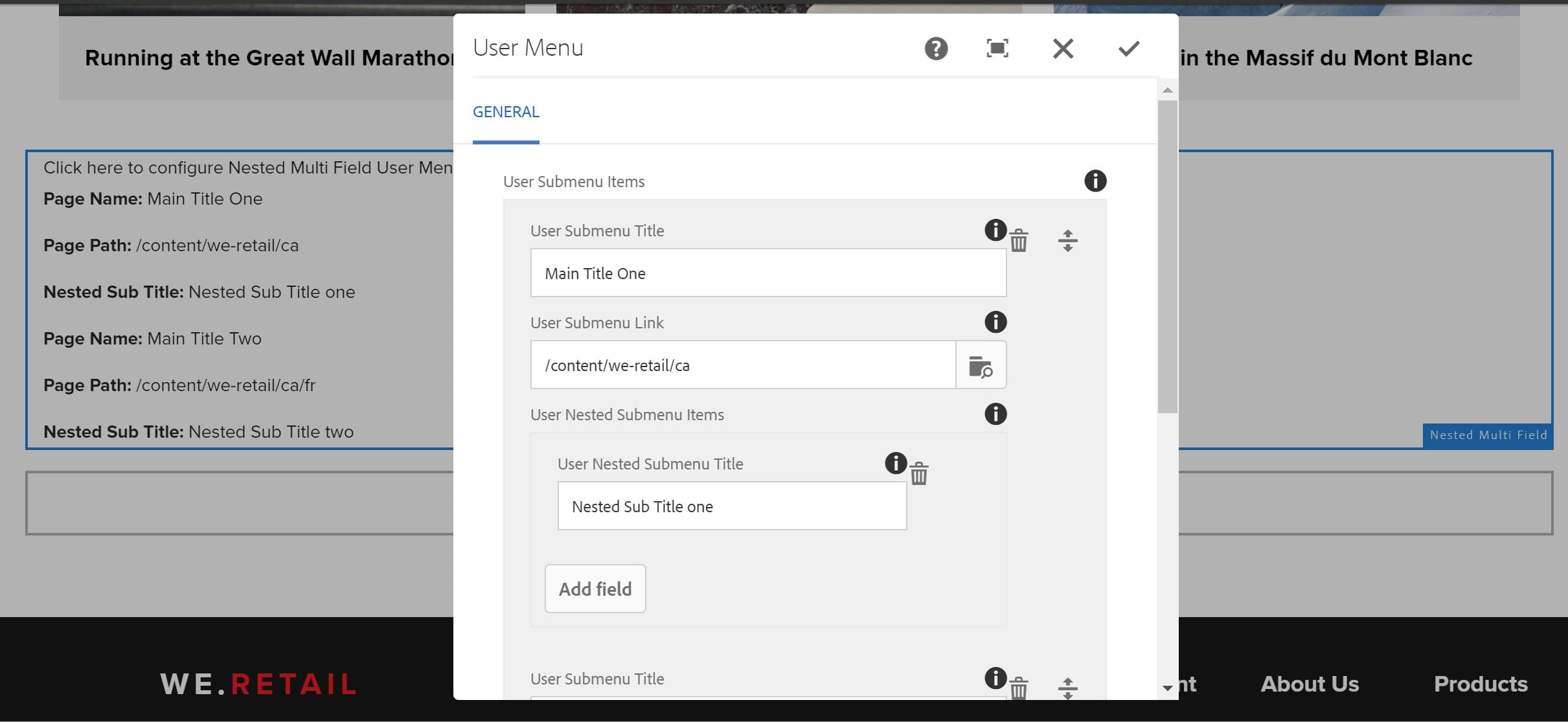 Create Touch Ui Nested Multifield Dialog In Aem Aem Cq5 Tutorials