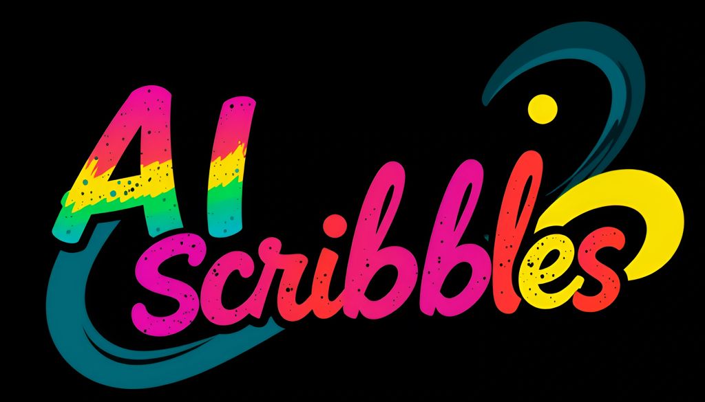Vibrant Ai Scribbles Text Design Free Download Ai Scribbles