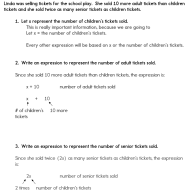 Systems Of Equations Word Problems Worksheet With Answers Equations