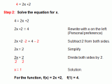 Solving A Linear Function