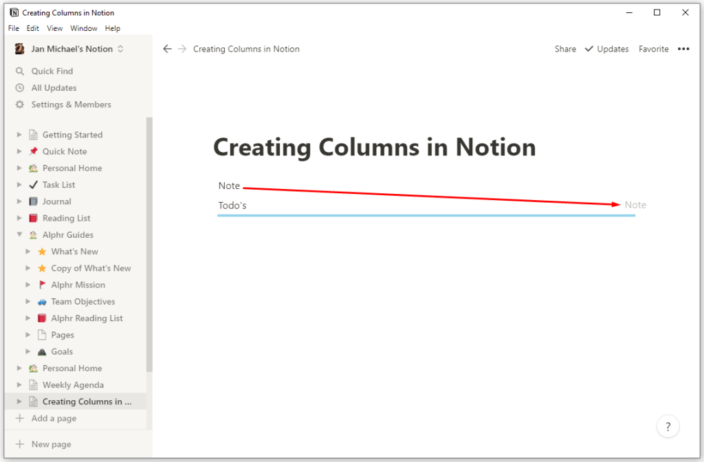 How to Create Columns in Notion How to Create Columns in Notion