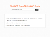 Chatgpt Openai Chat Api Script Already Coded