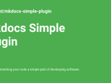 Mkdocs Simple Plugin Athackst Mkdocs Simple Plugin