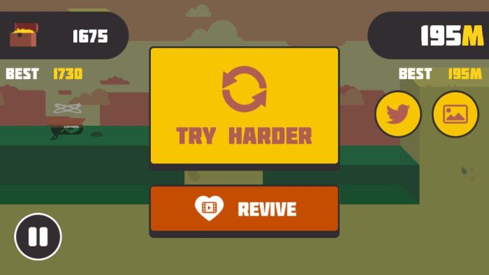 Try Harder is a new challenging auto runner game from Noodlecake ...