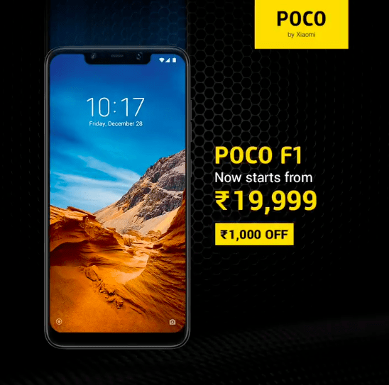 Poco F1 price dropped by Rs. 1,000 permanently, starts at Rs. 19,999 ...