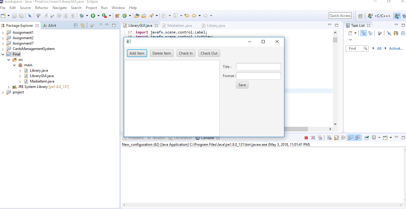 Final Project - Improved JavaFX GUI Personal Lending Library Solved ...