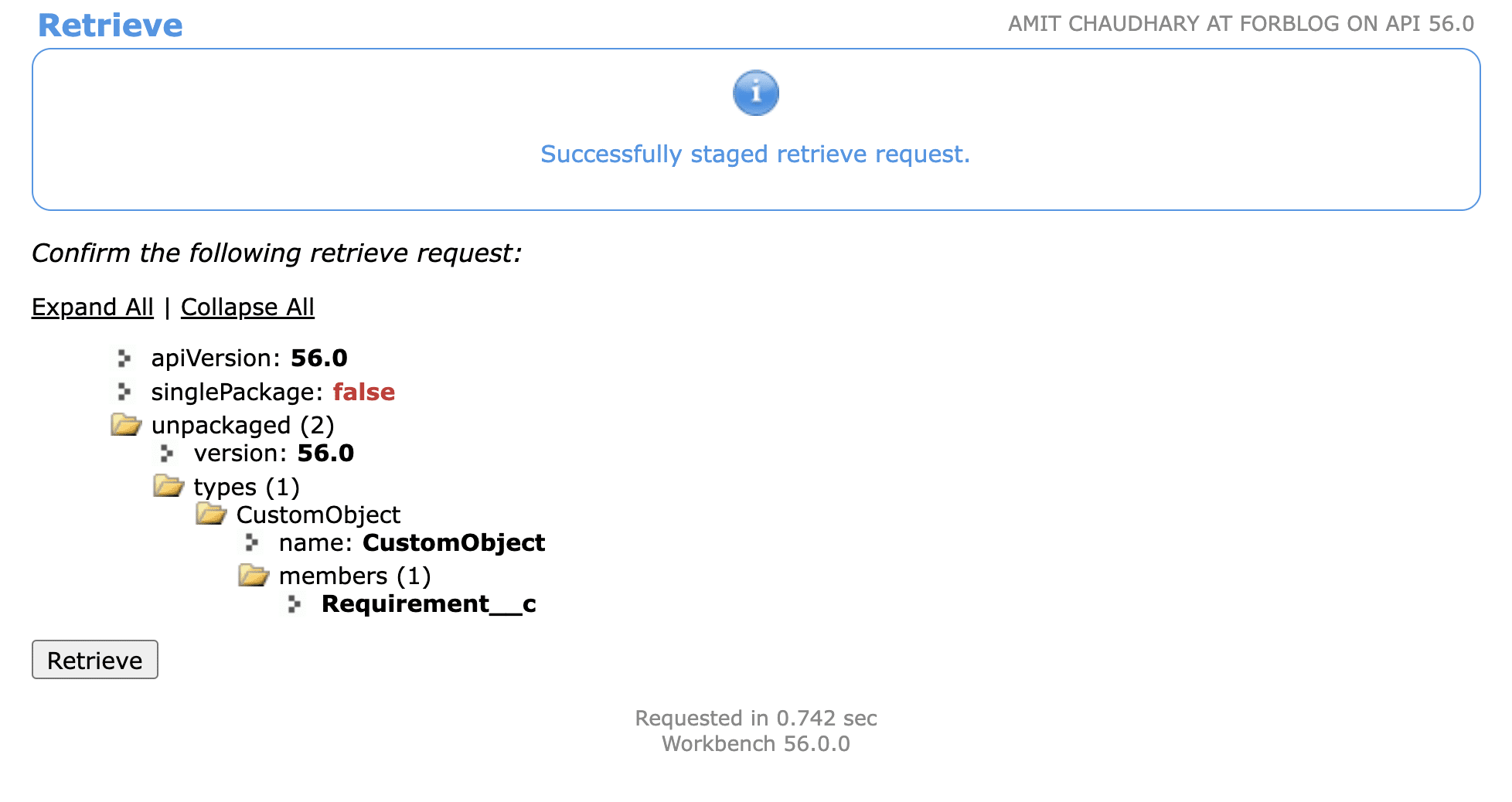 Salesforce Deployment Using Workbench Apex Hours