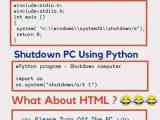 Shutdown Pc Using C Python Html Aprogrammerlife
