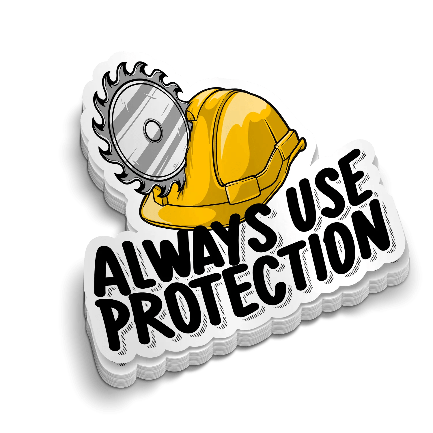 Always Use Protection Hard Hat Decal Armed American Supply