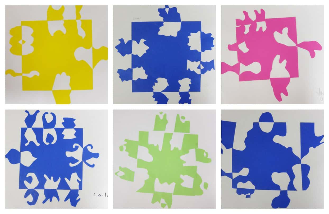 Notan Cut Paper Designs: Third Grade