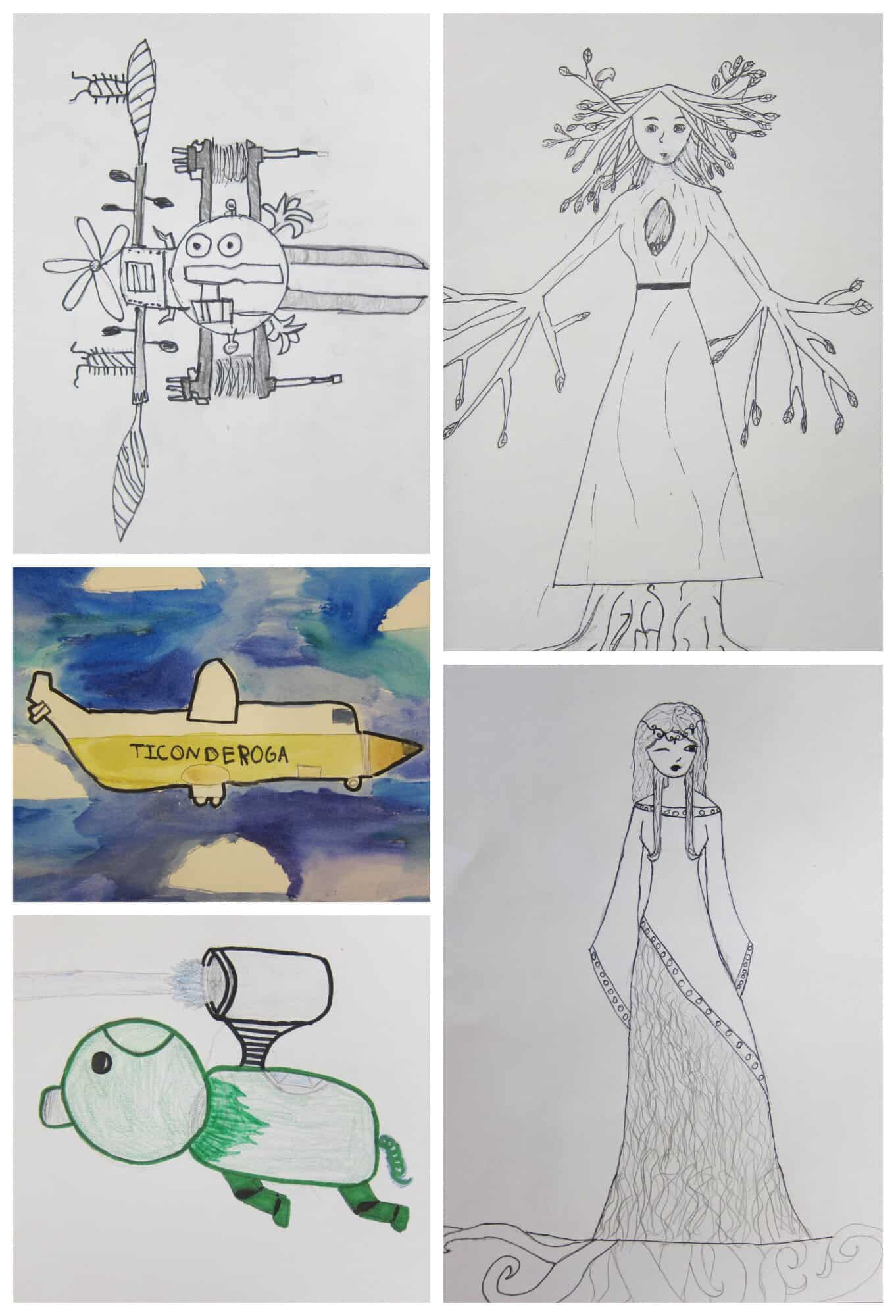 Hybrid Machine-Animal Drawings