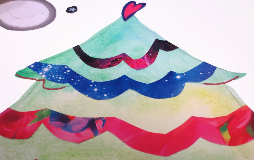 How to Make a Christmas Tree Collage