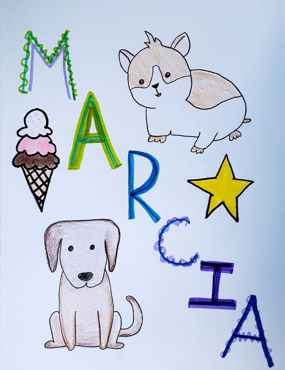 Distance Learning Art: Name Design