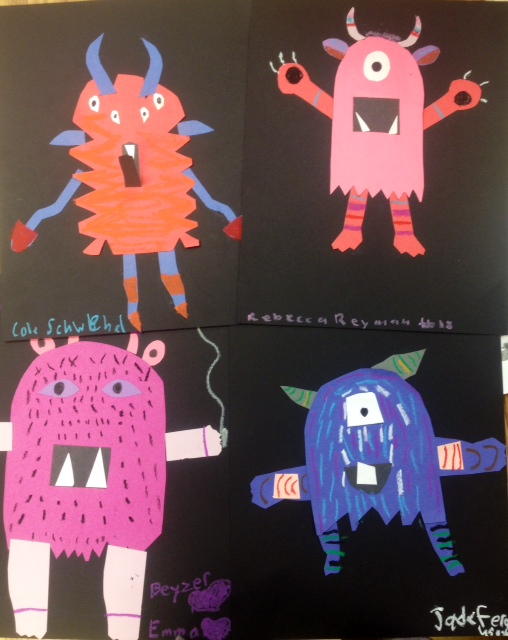 Halloween Art- Monster Collage - Art Teacher in LA