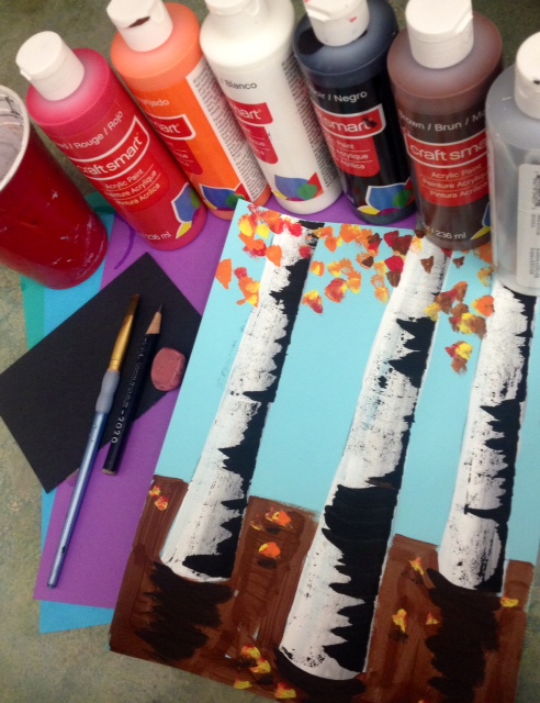 Fall Birch Trees - Art Teacher in LA