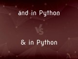 And In Python Vs In Python What S The Difference