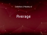 Average Definition And Meaning