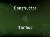 Constructor Vs Method What S The Difference